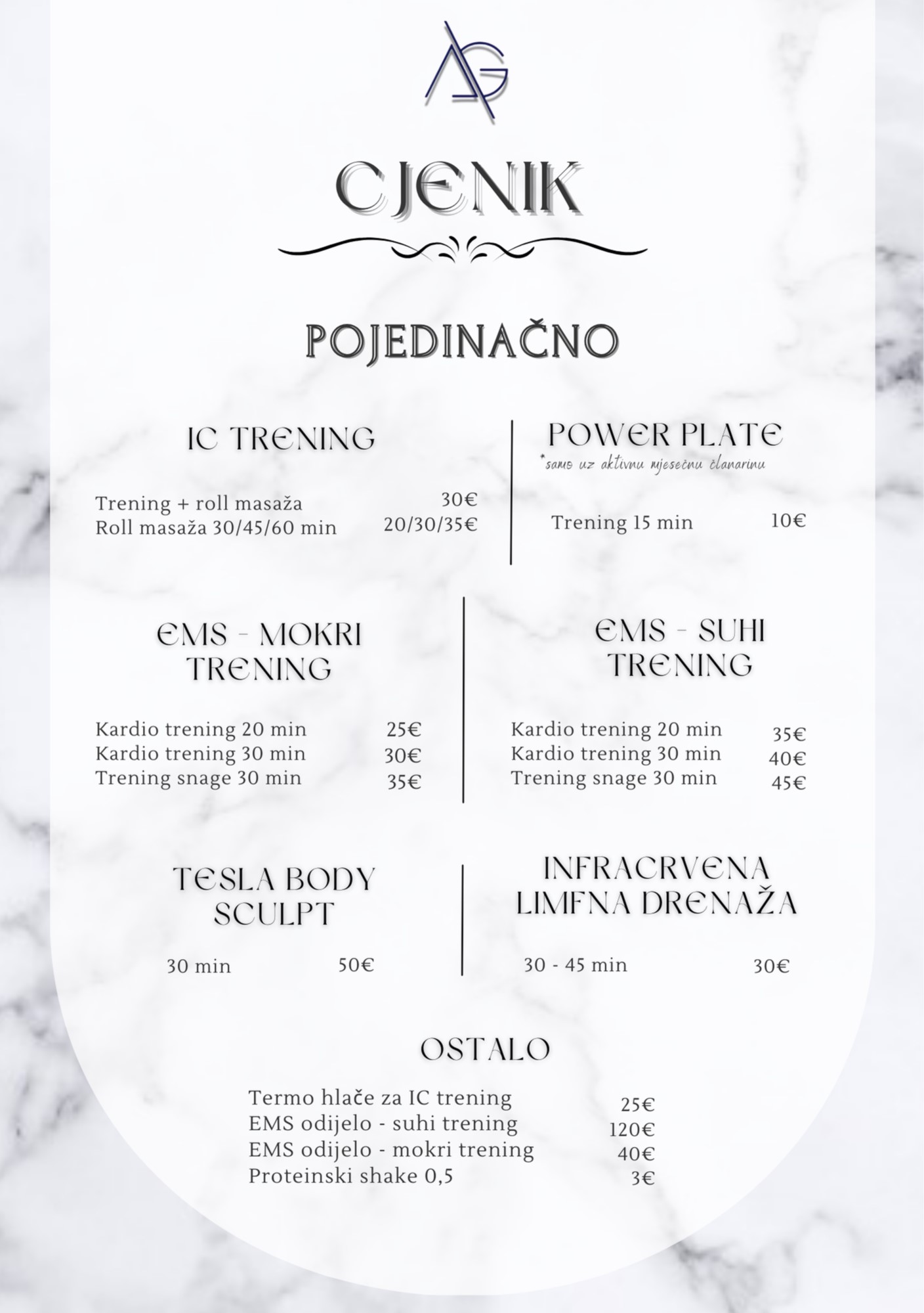 Cjenik | Fire Body Strožanac